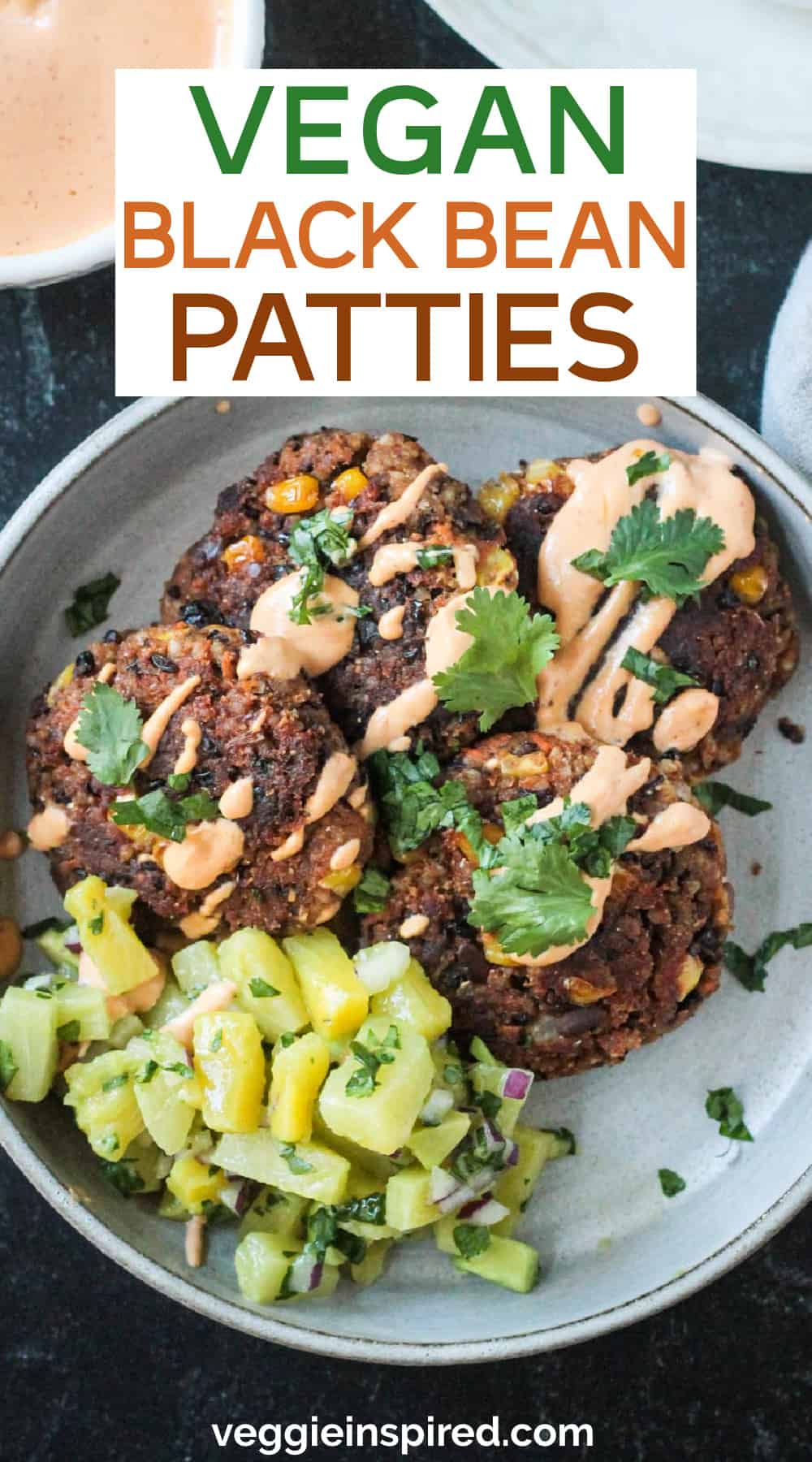 Vegan Black Bean Patties with Millet and Corn