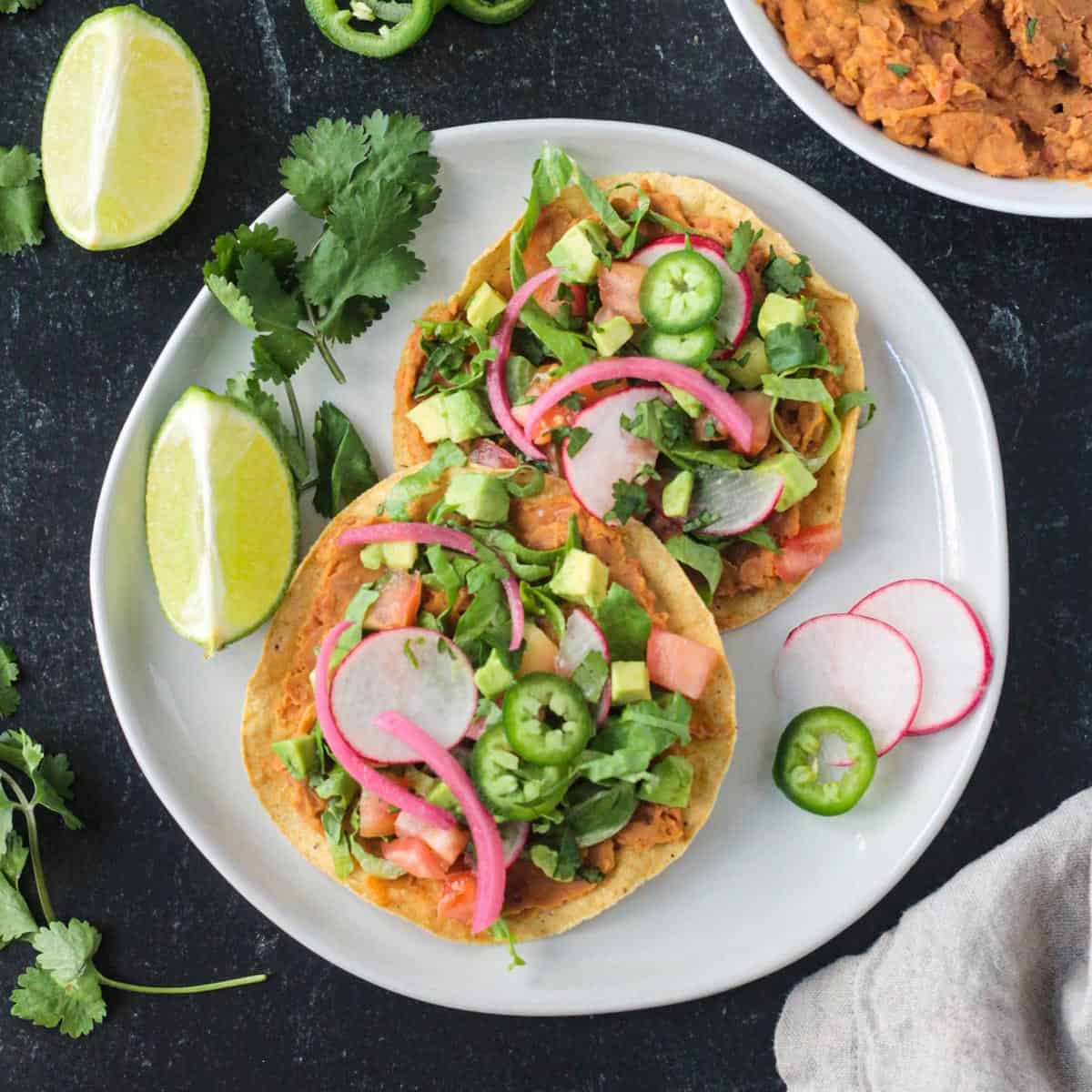 Quick Vegan Tostada Easy Vegan Taco Cups Contentedness Cooking