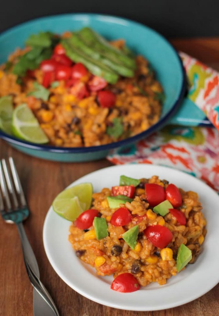Southwest Pumpkin Vegan Risotto - Veggie Inspired