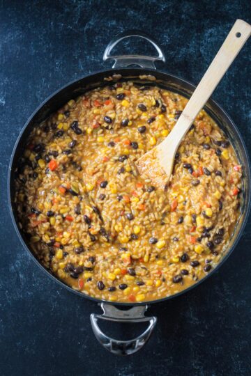 Vegan Black Bean Mexican Risotto - Veggie Inspired