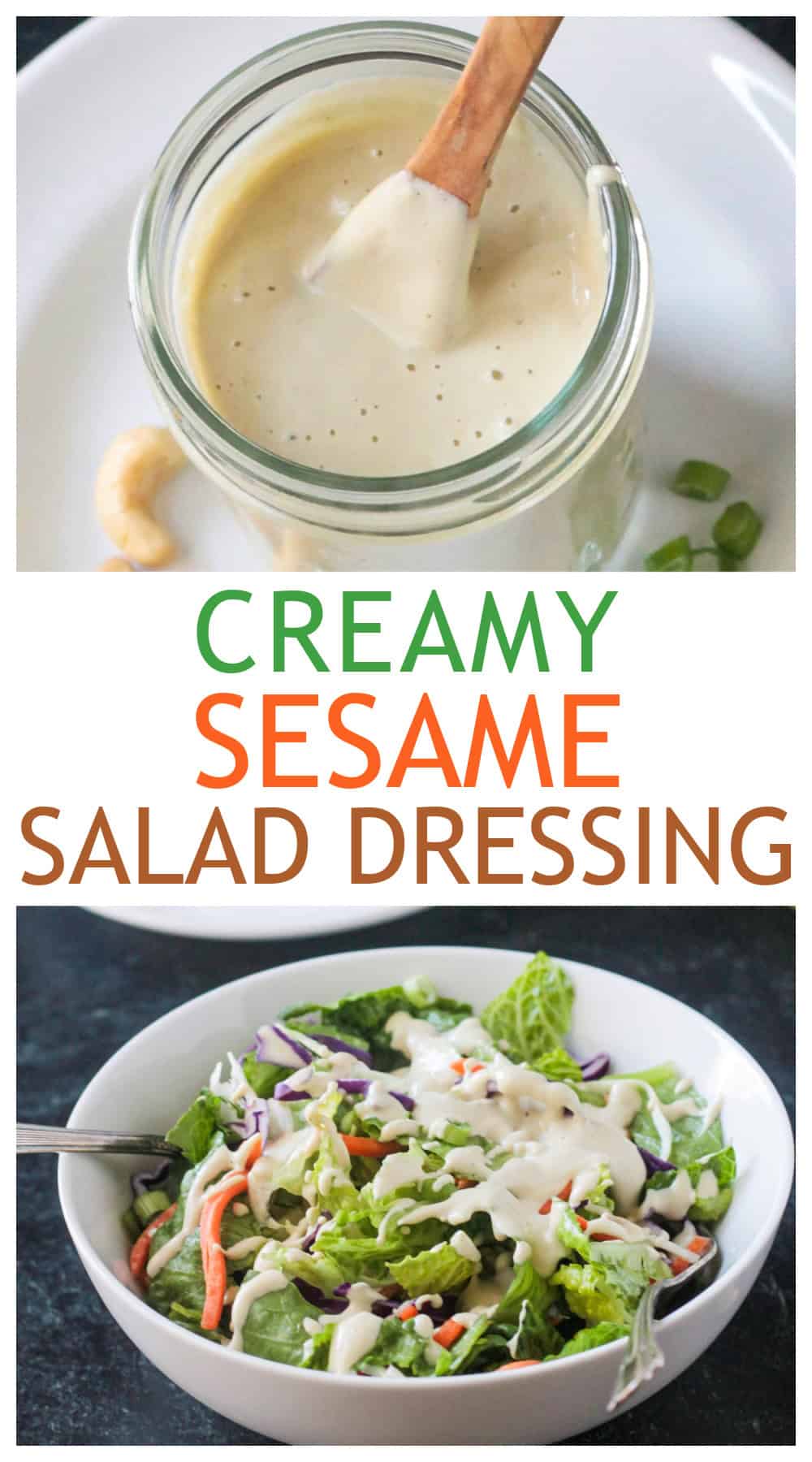Creamy Sesame Salad Dressing ~ Veggie Inspired