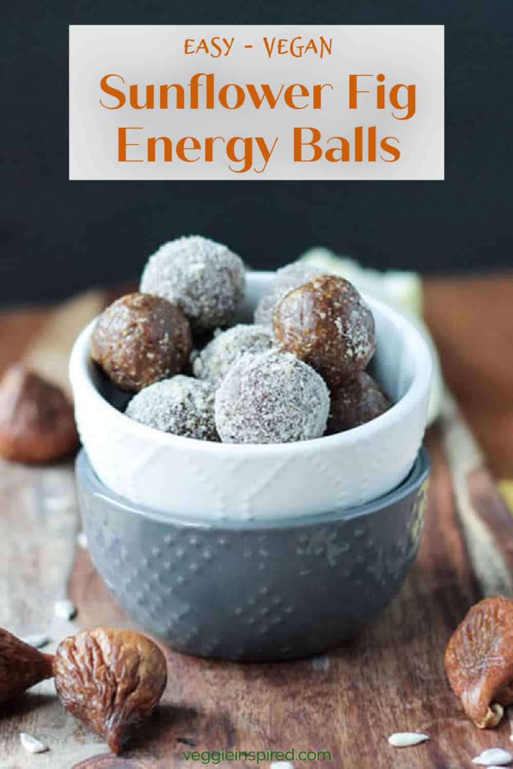 Sunflower Fig Balls (Vegan, Gluten Free) ~ Veggie Inspired