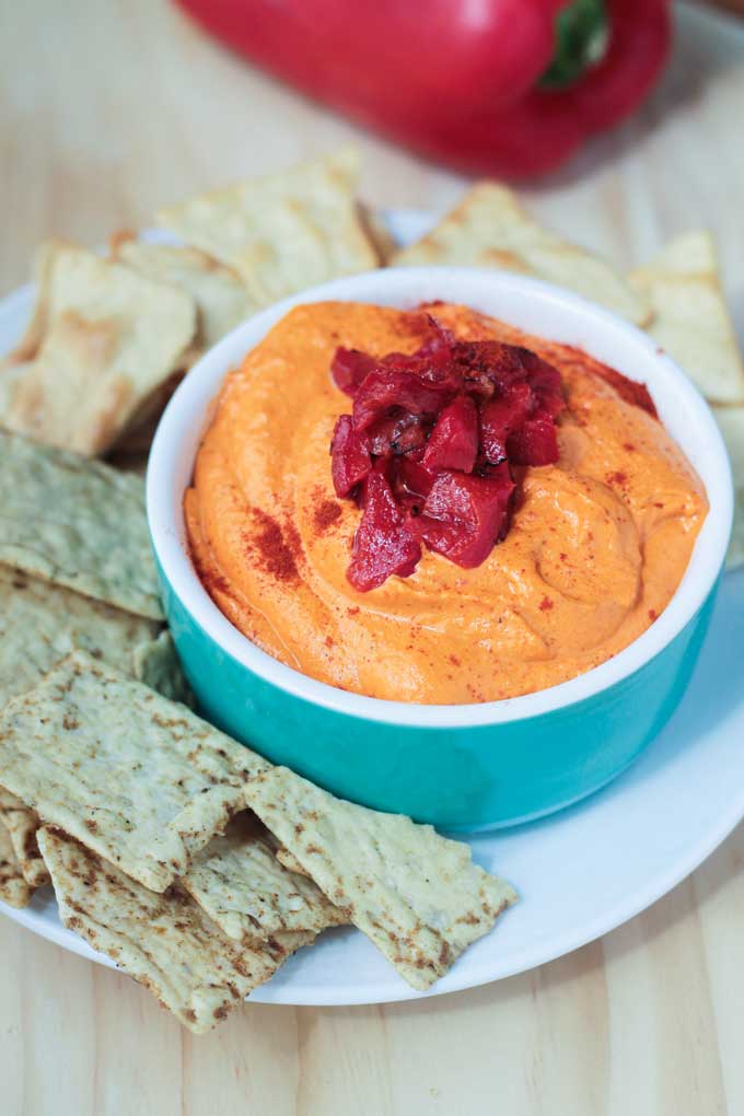 Smoky Roasted Red Pepper Cashew Dip ~ Veggie Inspired