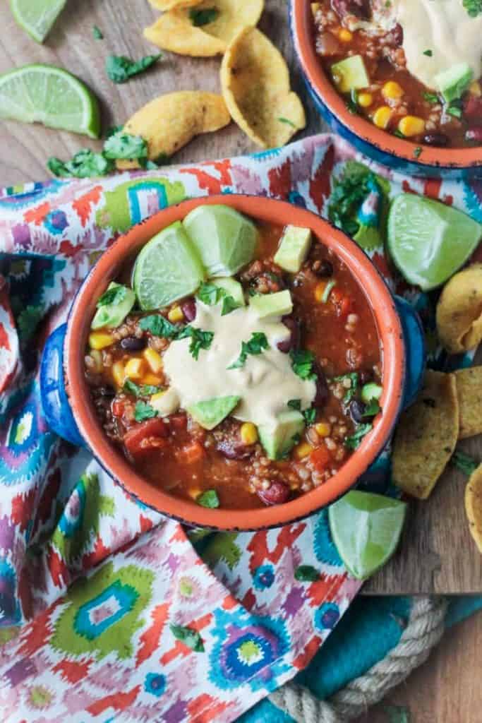 Meatless Taco Chili (Vegan, Oil-Free!) ~ Veggie Inspired
