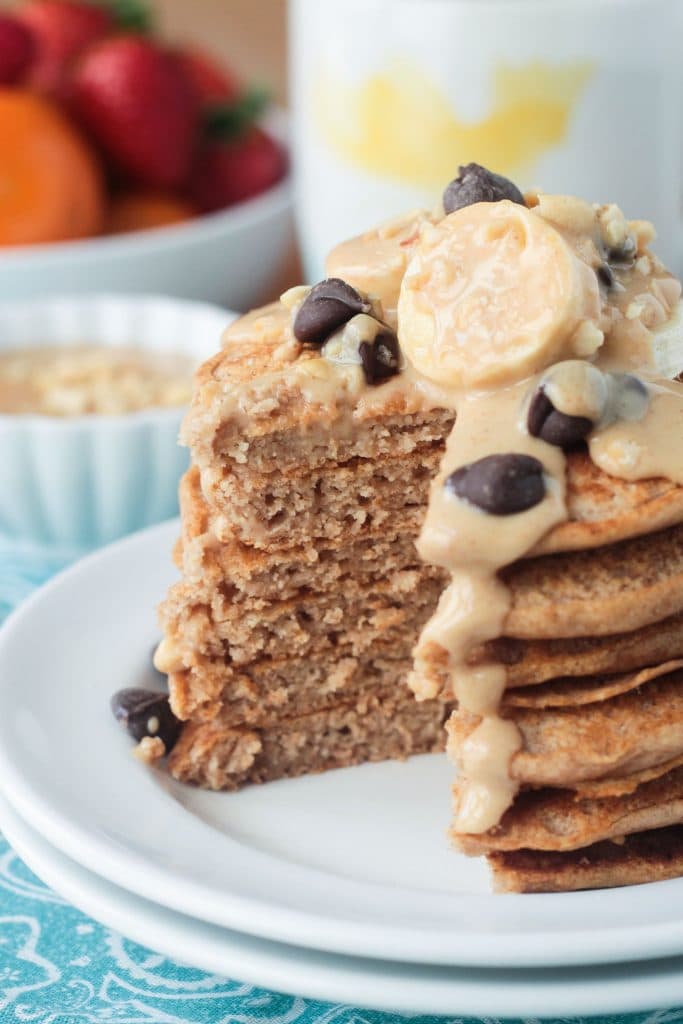 Vegan Peanut Butter Pancakes - Veggie Inspired