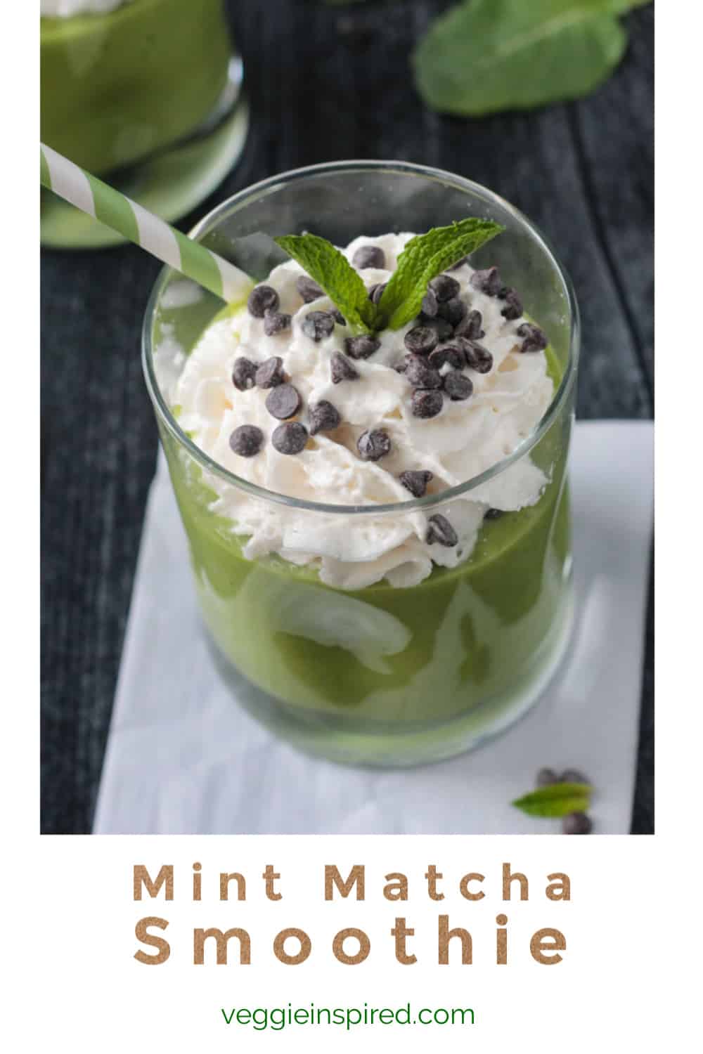Mint Matcha Smoothie (Healthy Shamrock Shake!) ~ Veggie Inspired