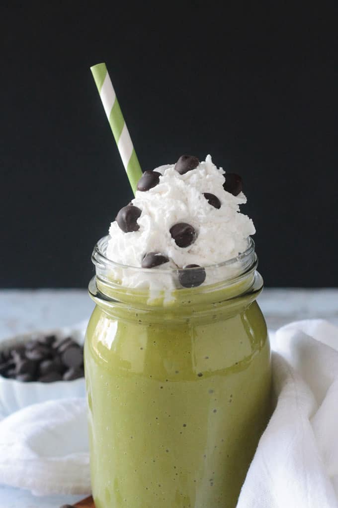 Mint Matcha Smoothie (Healthy Shamrock Shake!) ~ Veggie Inspired