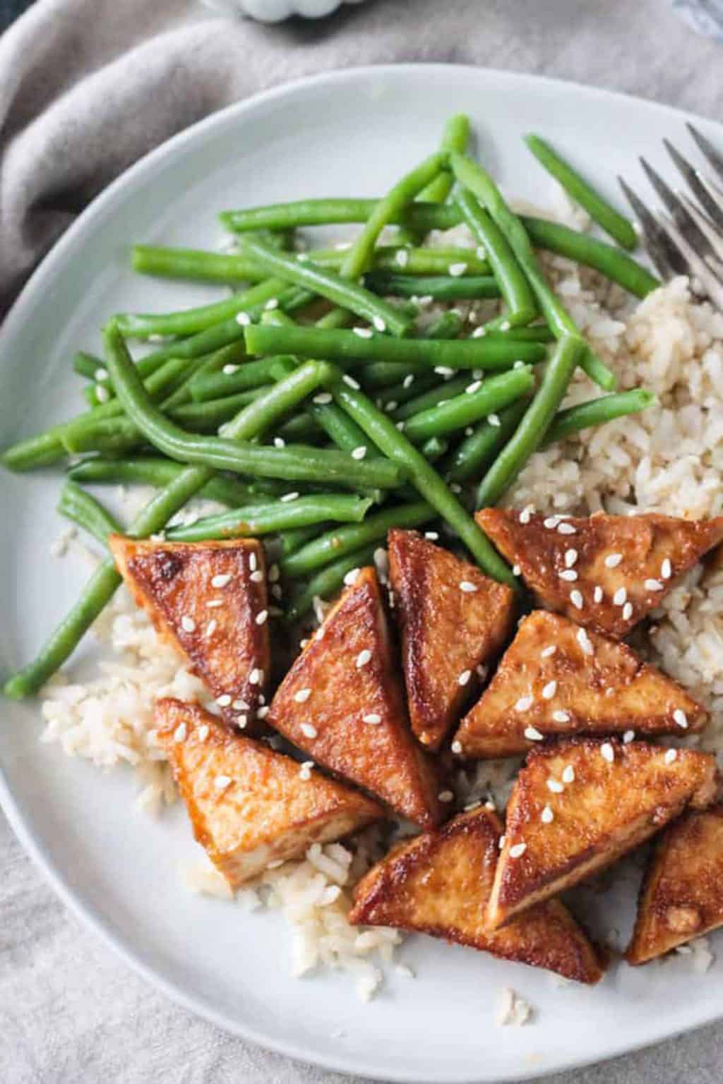 Peanut Satay Pan Fried Tofu ~ Veggie Inspired