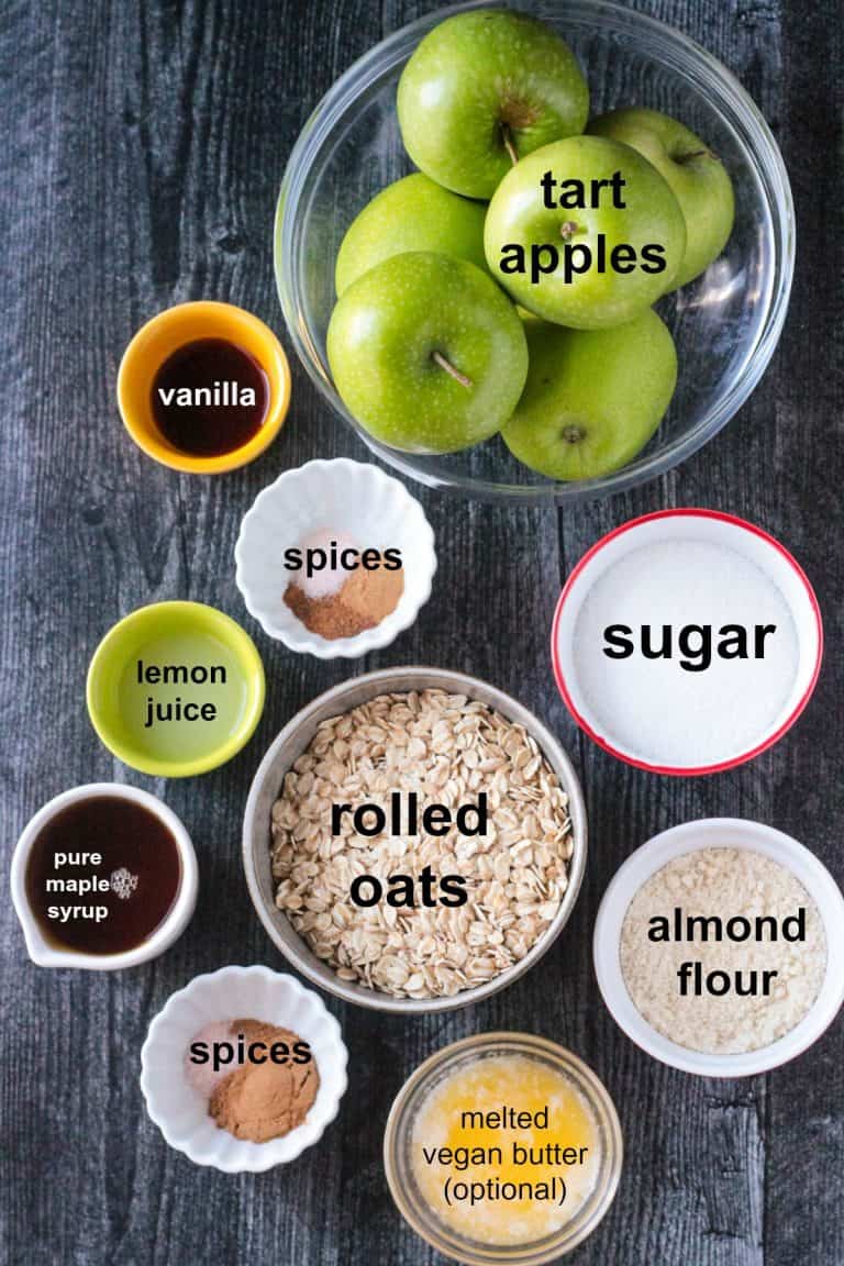 Vegan Apple Crisp with Maple Oat Topping~ Veggie Inspired