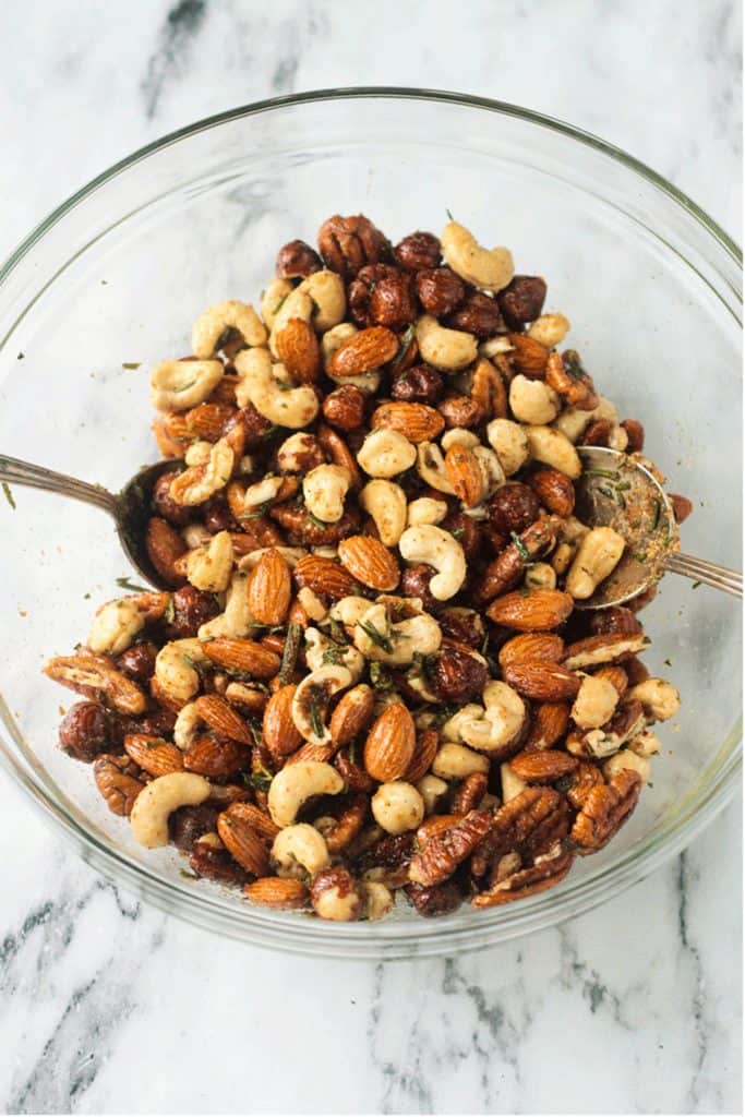 Spiced Rosemary Roasted Nuts (Oil-Free!) ~ Veggie Inspired