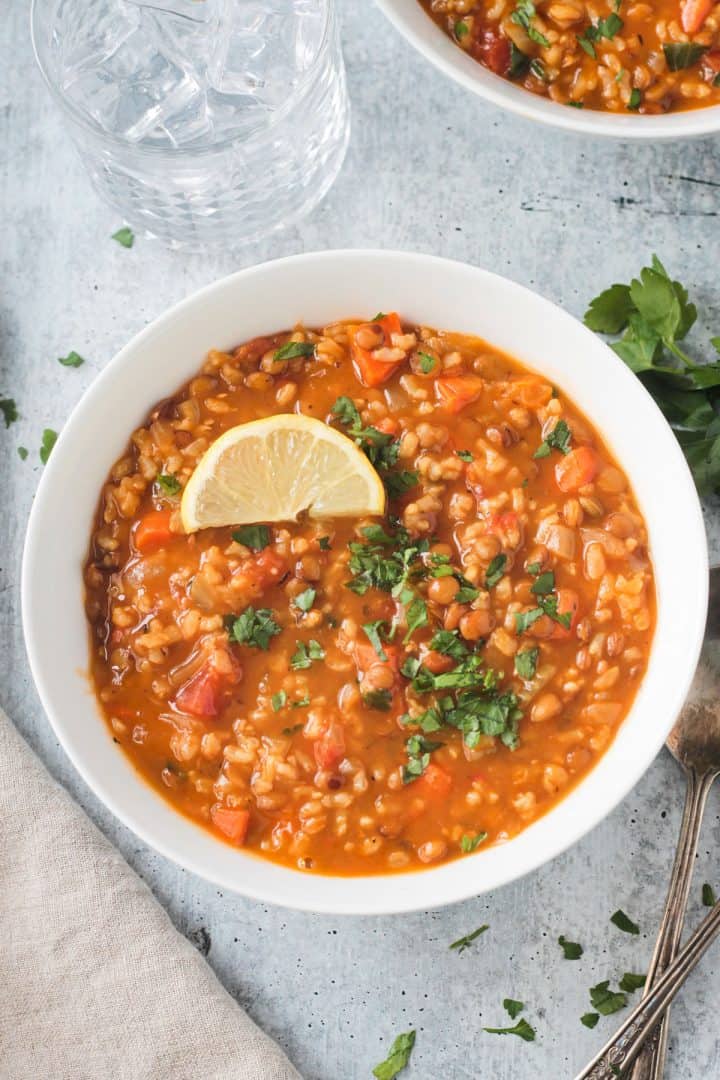 Lentil Rice Soup ~ Veggie Inspired