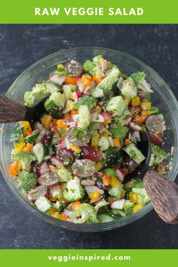 Raw Veggie Chopped Salad (Oil Free!) ~ Veggie Inspired