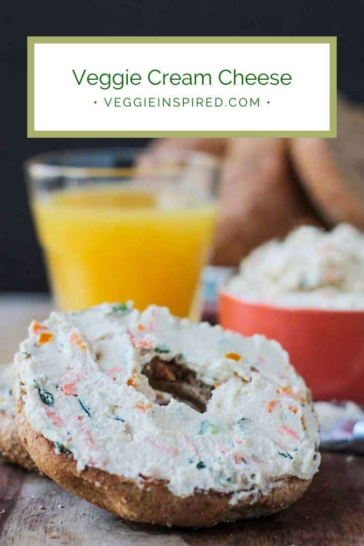 Veggie Cream Cheese Spread (Dairy-free, Oil-free!) ~ Veggie Inspired