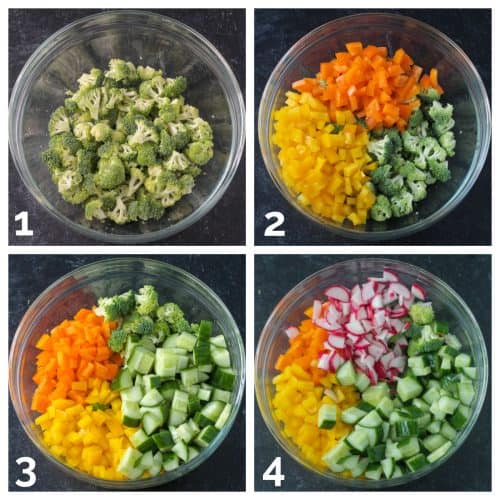 Raw Veggie Chopped Salad ~ Veggie Inspired