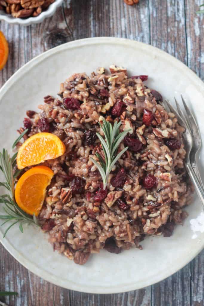 Cranberry Pecan Thanksgiving Rice (Gluten Free) ~ Veggie Inspired