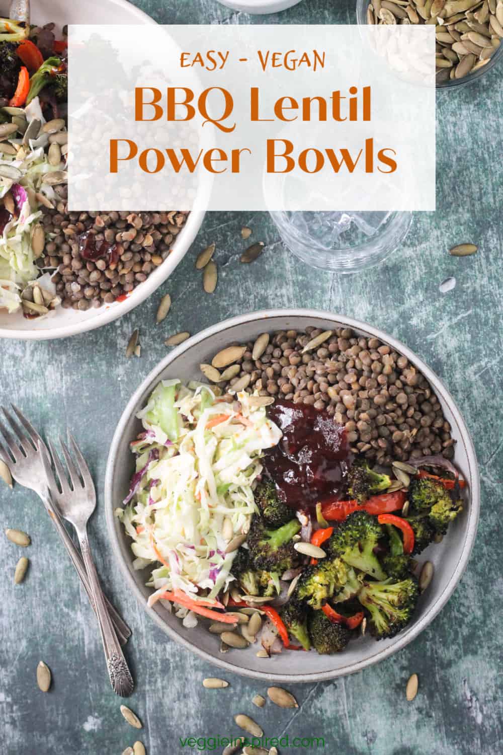 Vegan BBQ Lentil Power Bowls