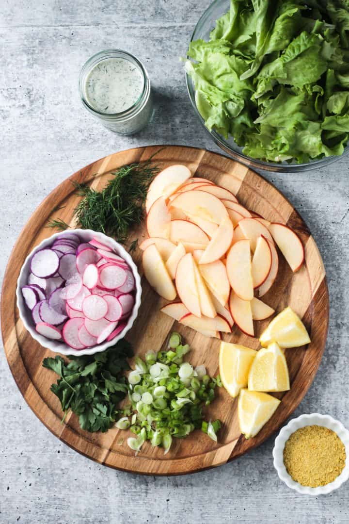Butter Lettuce Salad with Apples and Fresh Herbs ~ Veggie Inspired