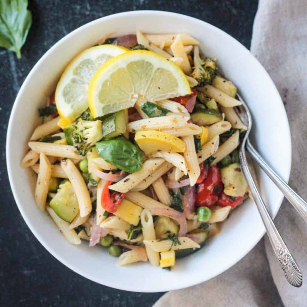 Vegan Pasta Primavera ~ Veggie Inspired
