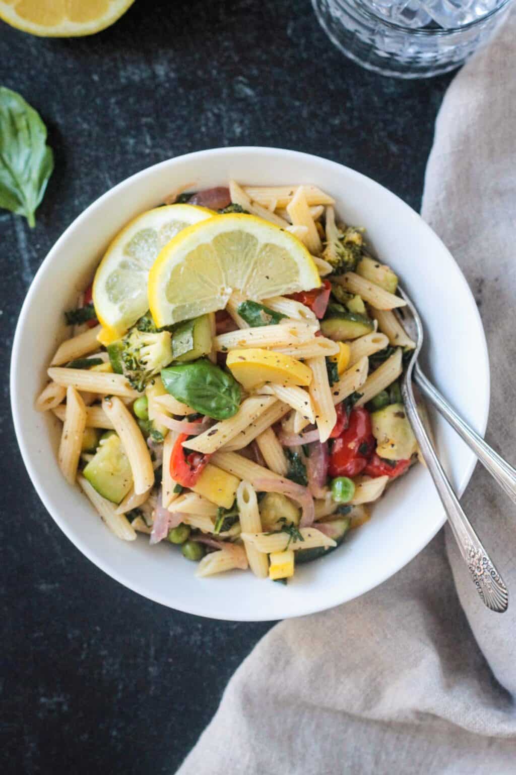 Vegan Pasta Primavera ~ Veggie Inspired