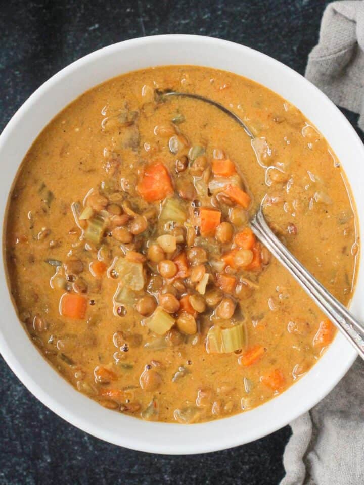 Red Lentil Potato Soup - Veggie Inspired