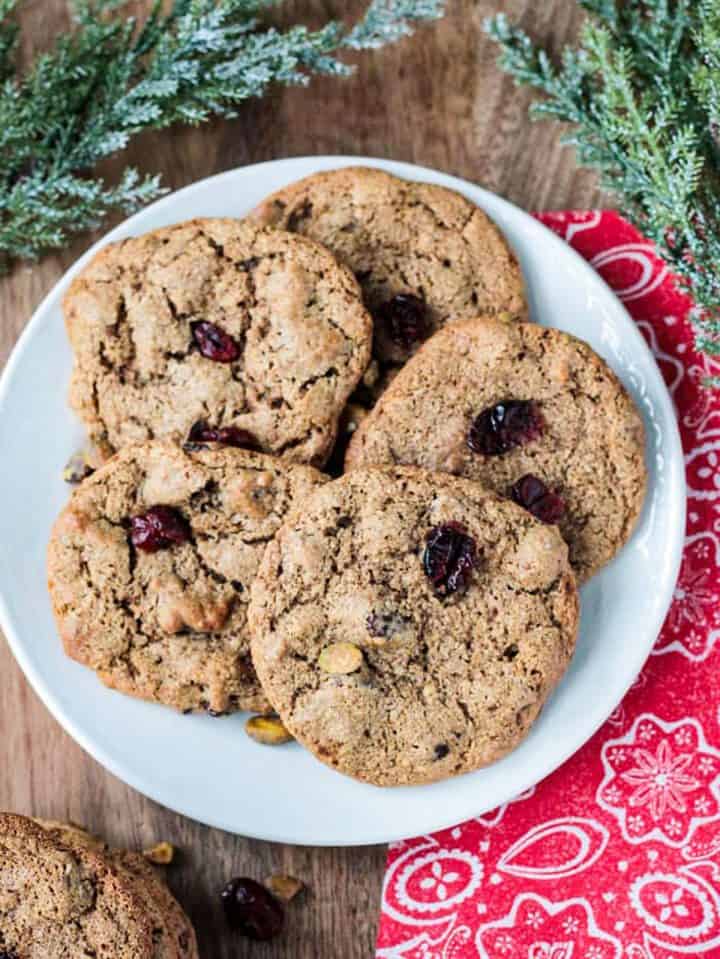 Vegan Cranberry Cookies with Almond Flour~ Veggie Inspired