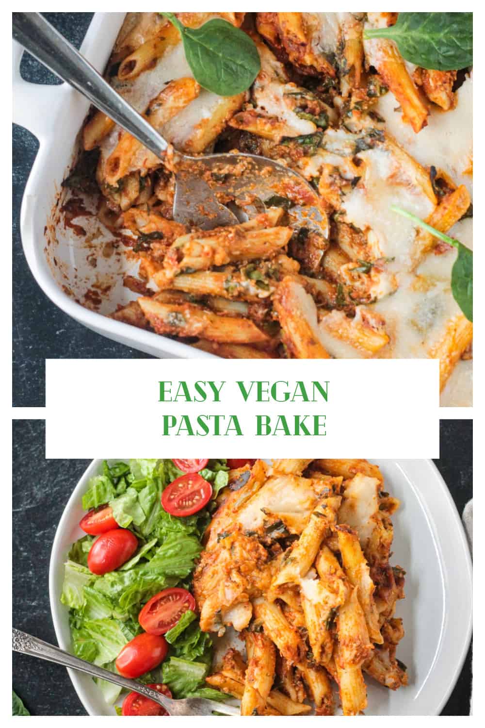 Easy Vegan Pasta Bake with Pesto