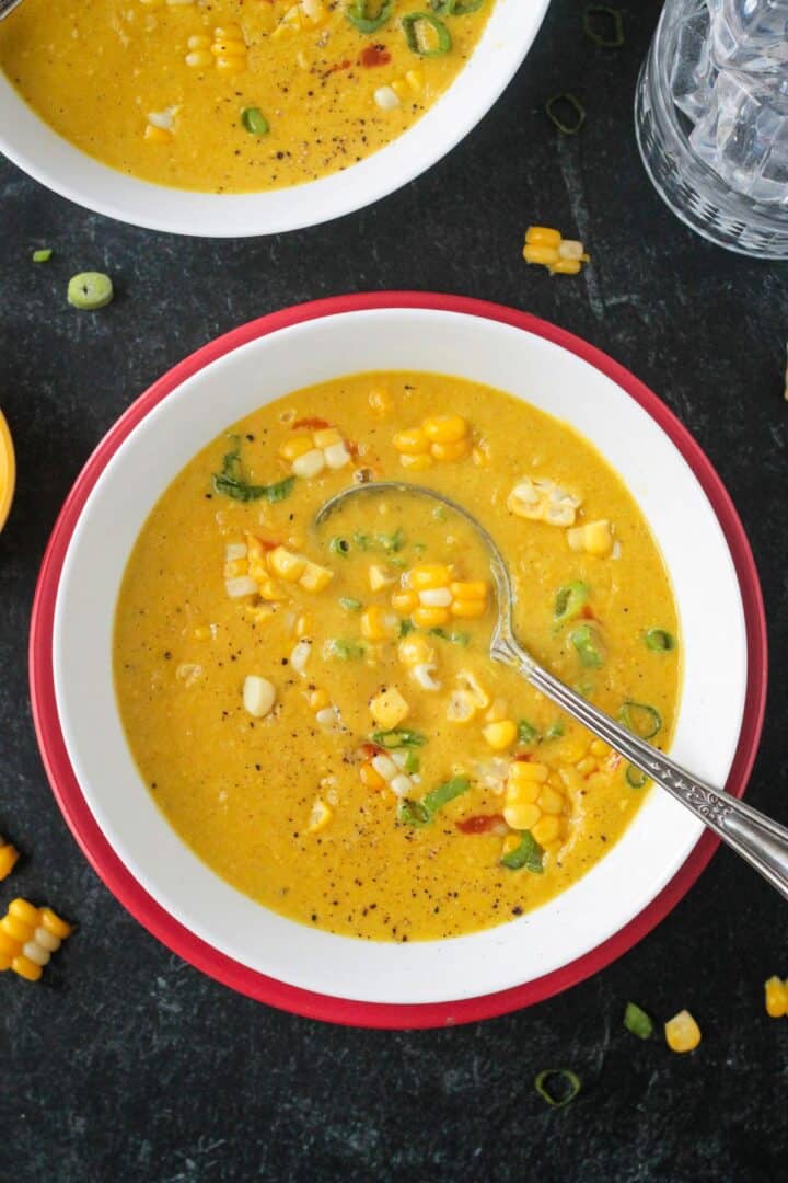 Creamy Curried Corn Soup with Coconut Milk - Veggie Inspired