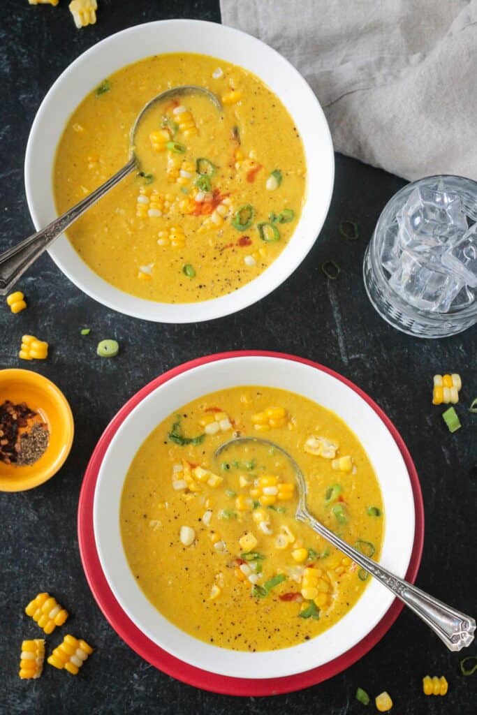 Creamy Curried Corn Soup with Coconut Milk - Veggie Inspired