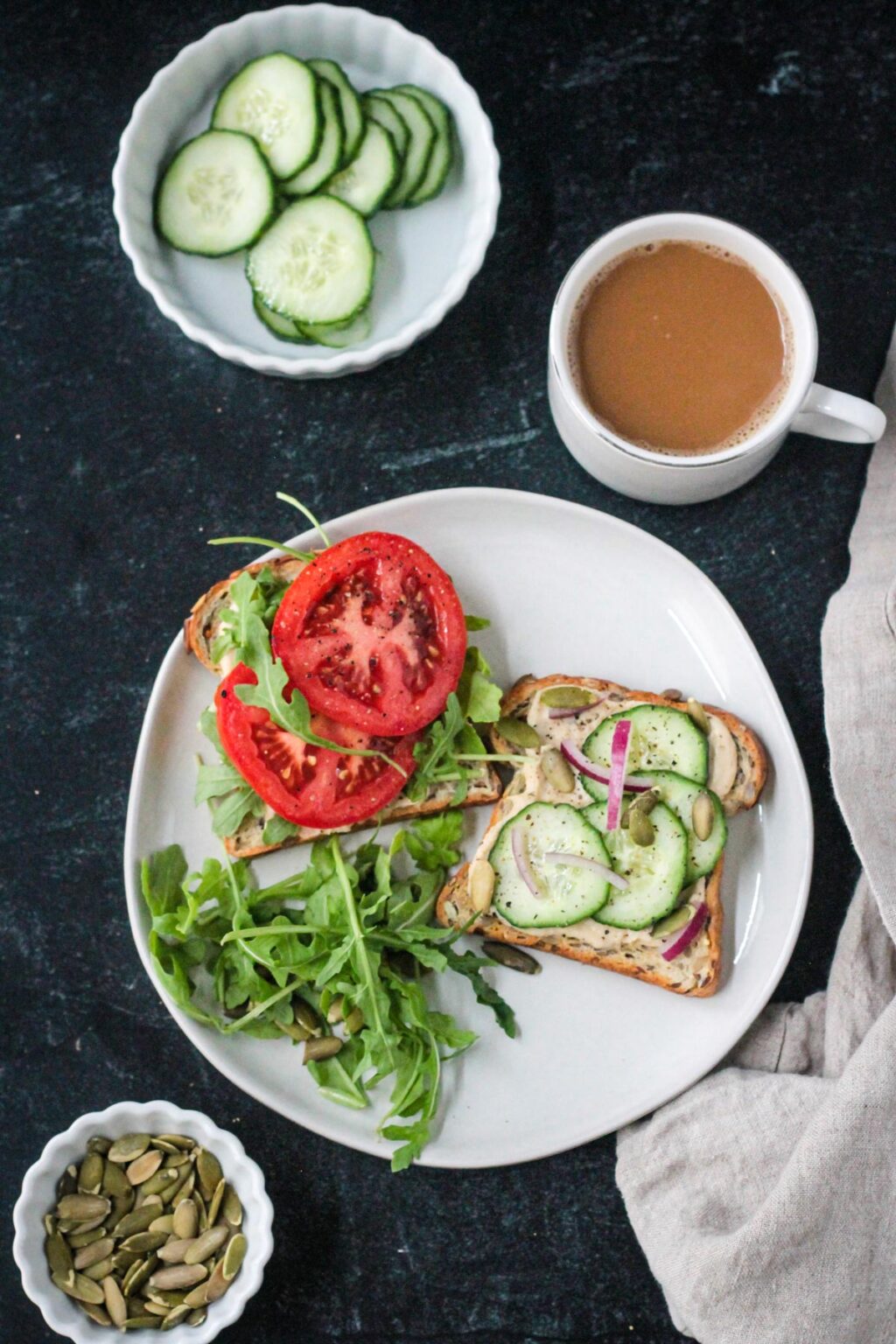 Easy Hummus Toast Ideas - Veggie Inspired